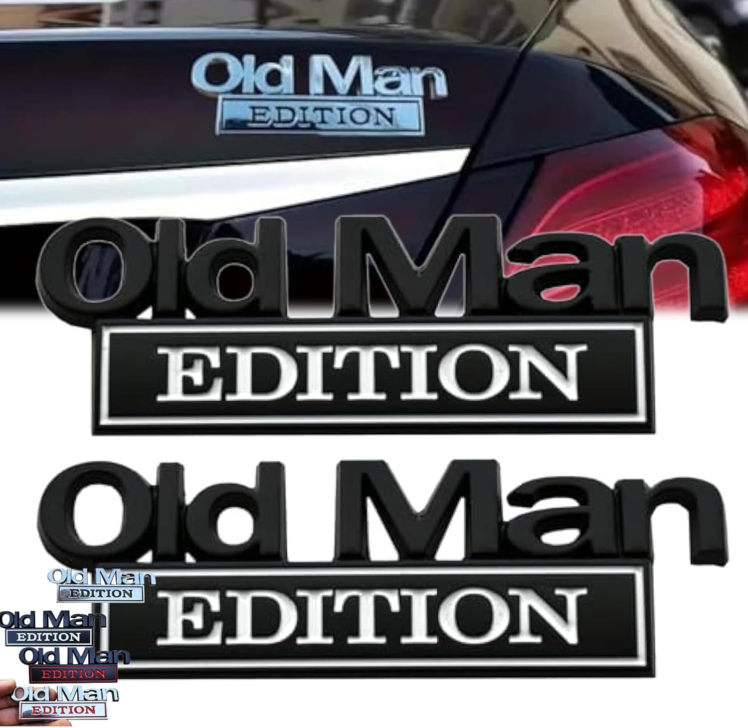 Old Man Edition Car Emblem, Old Man Edition Car Emblem Magnet, Cars ...