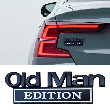 Old Man Edition Car Emblem, 3D Metal Badge Car Stickers Decals, for ...