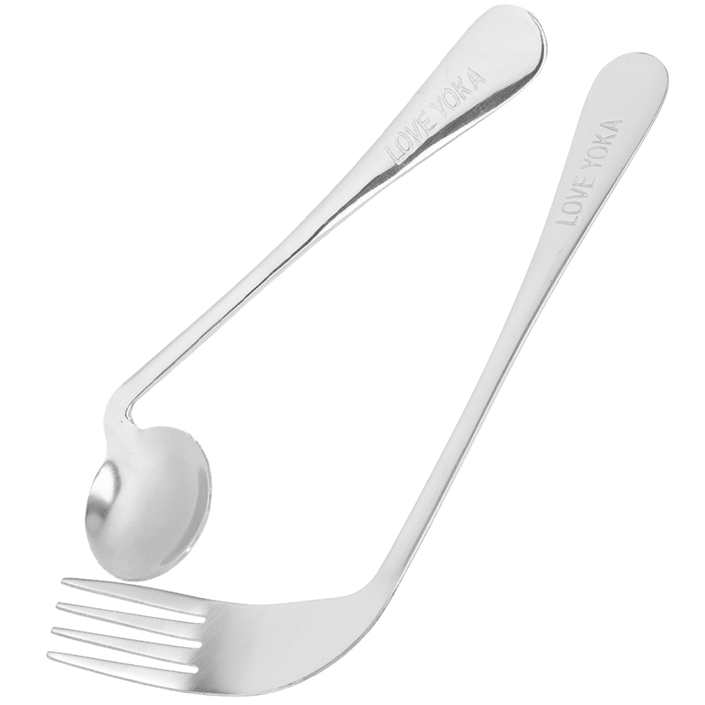 Stainless Steel Angled Spoon for Patients with Ergonomic Handle and ...