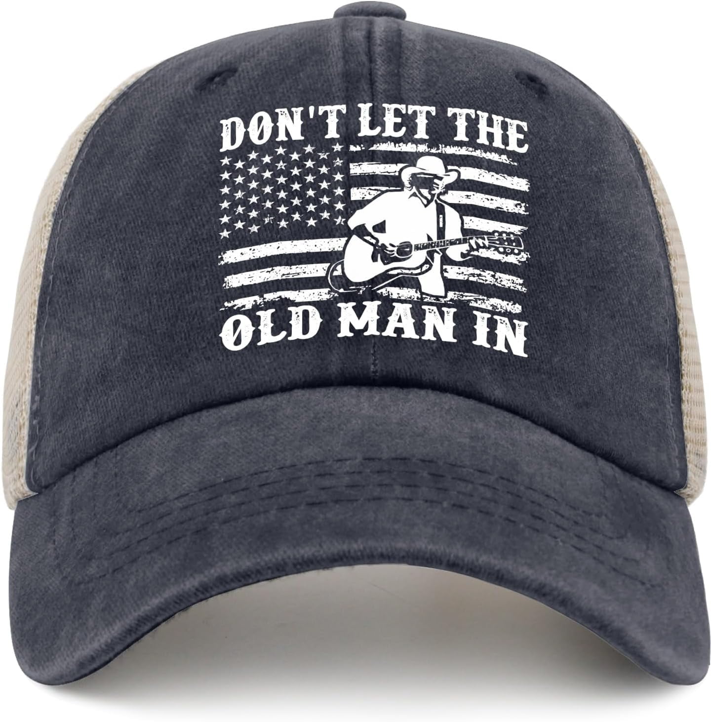 Old Man Hat Don't Let Old Man in Hat Trucker Hat Men Vintage Mesh Hat ...