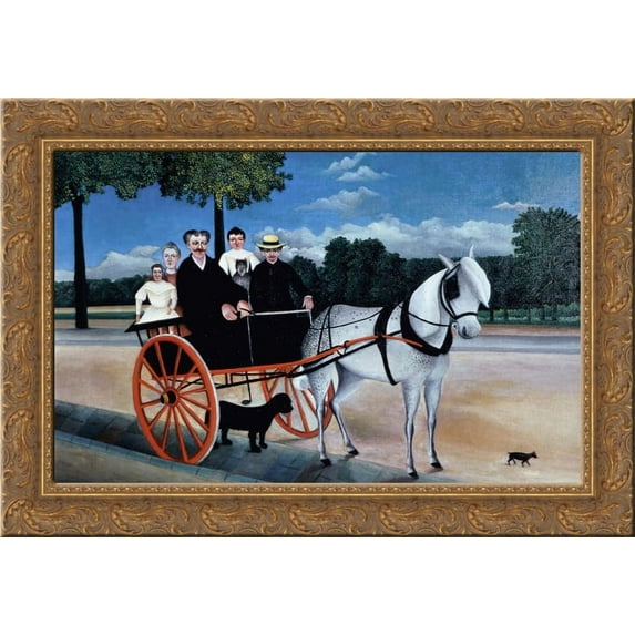 Old Man Junier's Trap 24x18 Gold Ornate Wood Framed Canvas Art by Henri Rousseau - Walmart.com