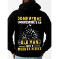 Old Man Mountain Bike Funny Men's Hoodie - Black Funny, Autumn/Winter Work, Festival Gift ...
