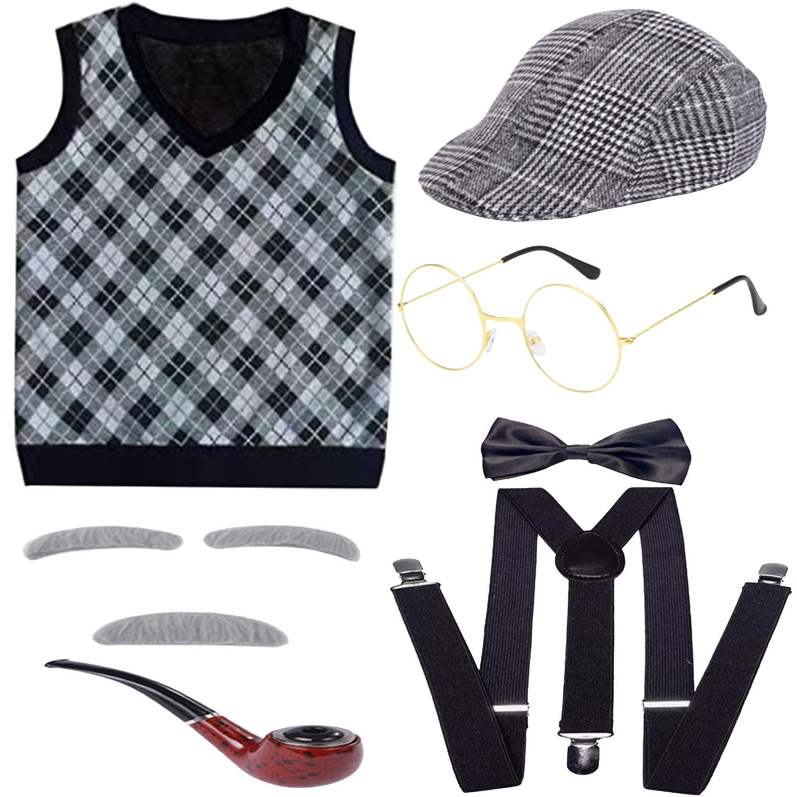 4e Novelty Old Man Costume Kids Old Man Costume Set - 100 Days Of ...