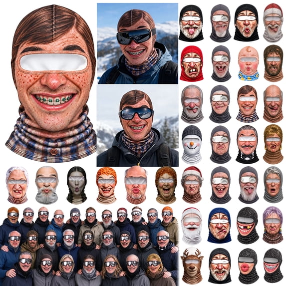 Old Man Ski Mask, Realistic Old Man Face Balaclava, Funny and ...