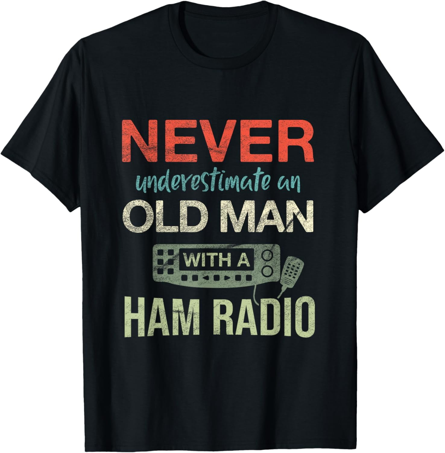 Old Man With A Ham Radio Antenna Ham Radio Operator T-Shirt - Walmart.com