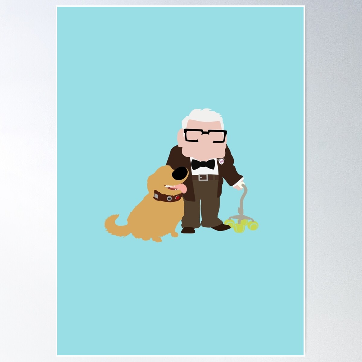 Old Man and His Loyal Dog Poster, 16x24 UNFRAMED - Walmart.com