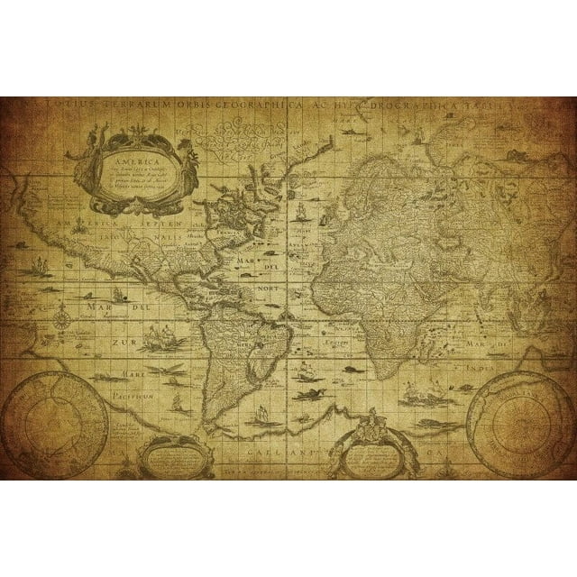 Old Map Backdrops Retro Photography Background Vintage Adult Man Boy ...