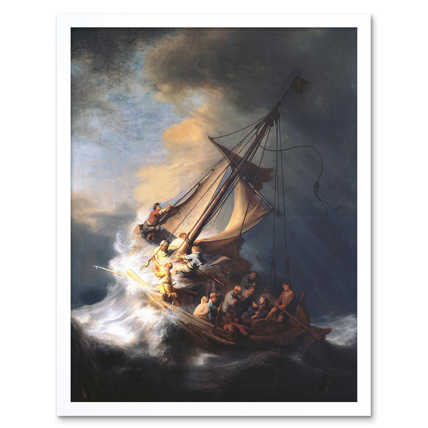 Old Master Painting Rembrandt Christ Storm On Sea Of Galilee 1633 ...
