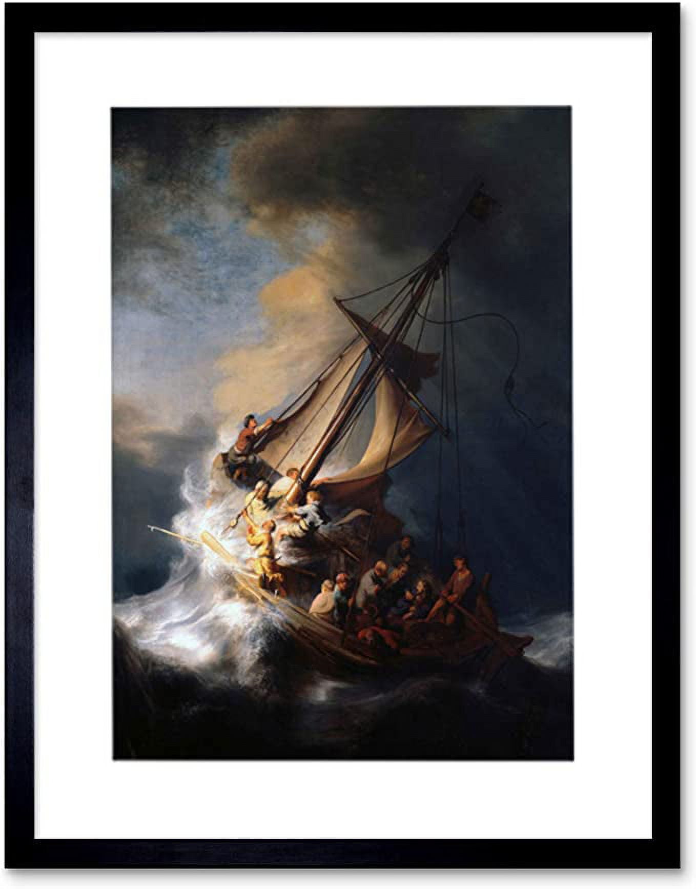 Old Master Painting Rembrandt Christ Storm On Sea Of Galilee 1633 ...
