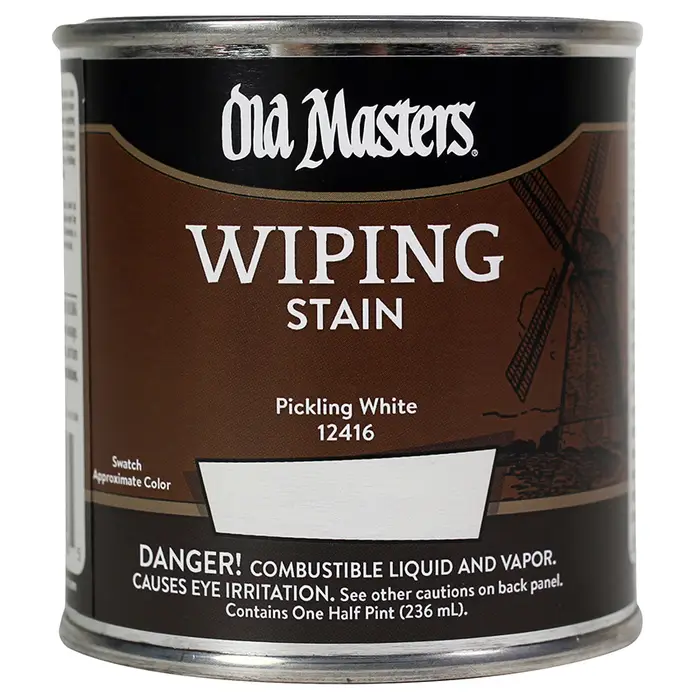 1/2 pt Old Masters 12416 Pickling White Old Masters Oil-Based Wiping ...