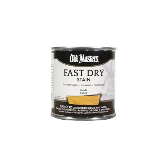 Old Masters 60616 Fast Dry Stain, Maple, Liquid, 1/2 Pt, Each - Walmart.com