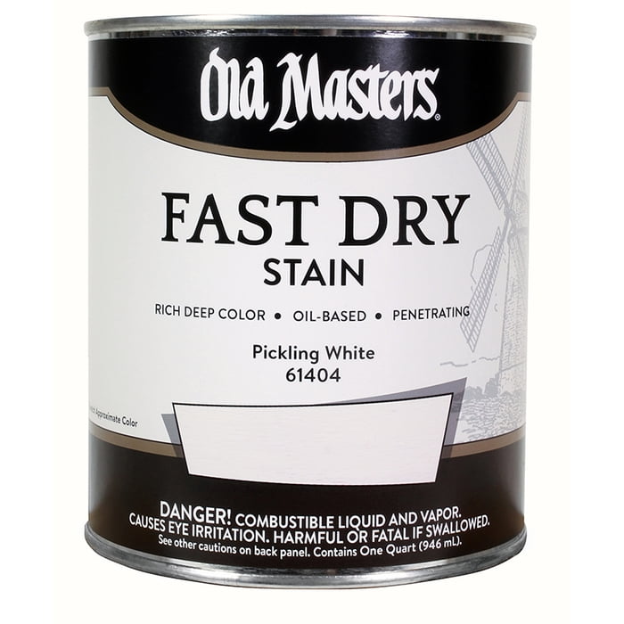 Old Masters 61404 Pickling White Fast Dry Wood Stain - 1 Quart ...