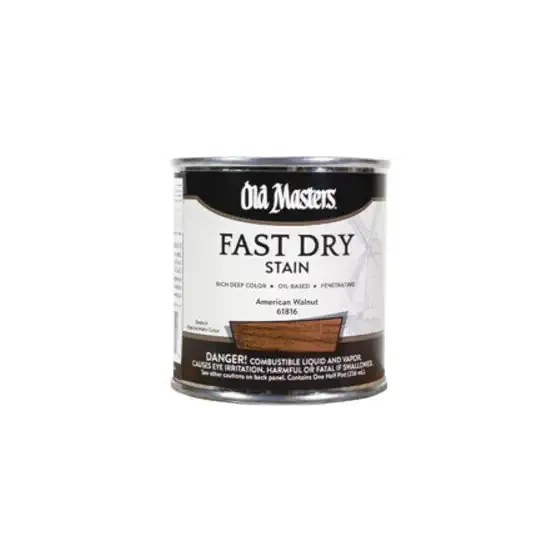 Old Masters 61816 Fast Dry Stain, American Walnut, Liquid, 1/2 Pt, Each ...