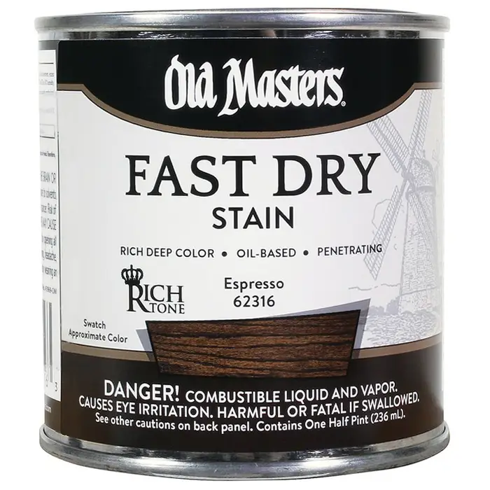 Old Masters 62316 0.5 Pint Espresso Rich Tone Fast Dry Stain - Walmart.com