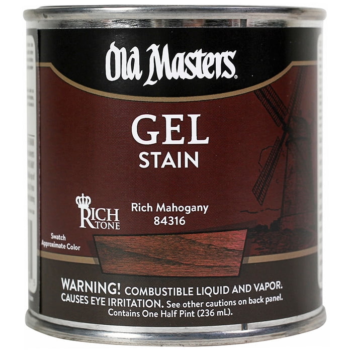 Old Masters 84316 0.5 Pint. Deep Red Rich Mahogany Gel Stain - Walmart.com