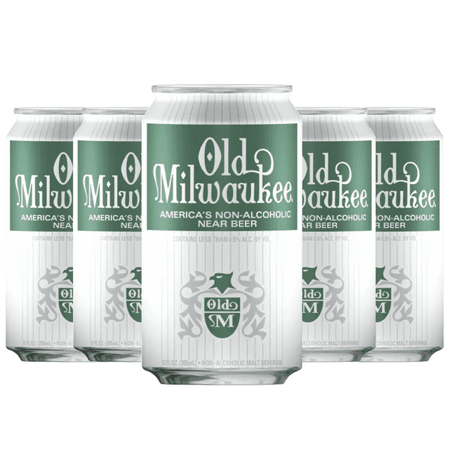 Old Milwaukee 5 Pack Non-Alcoholic Beer | Domestic Non-Alcoholic Malt ...