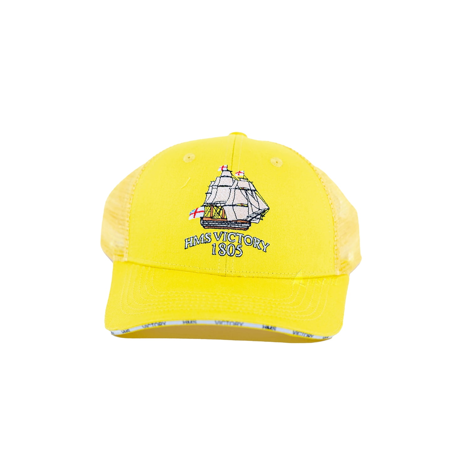 Old Modern Handicrafts HMS Victory Embroidered Cap in Yellow by Alison ...