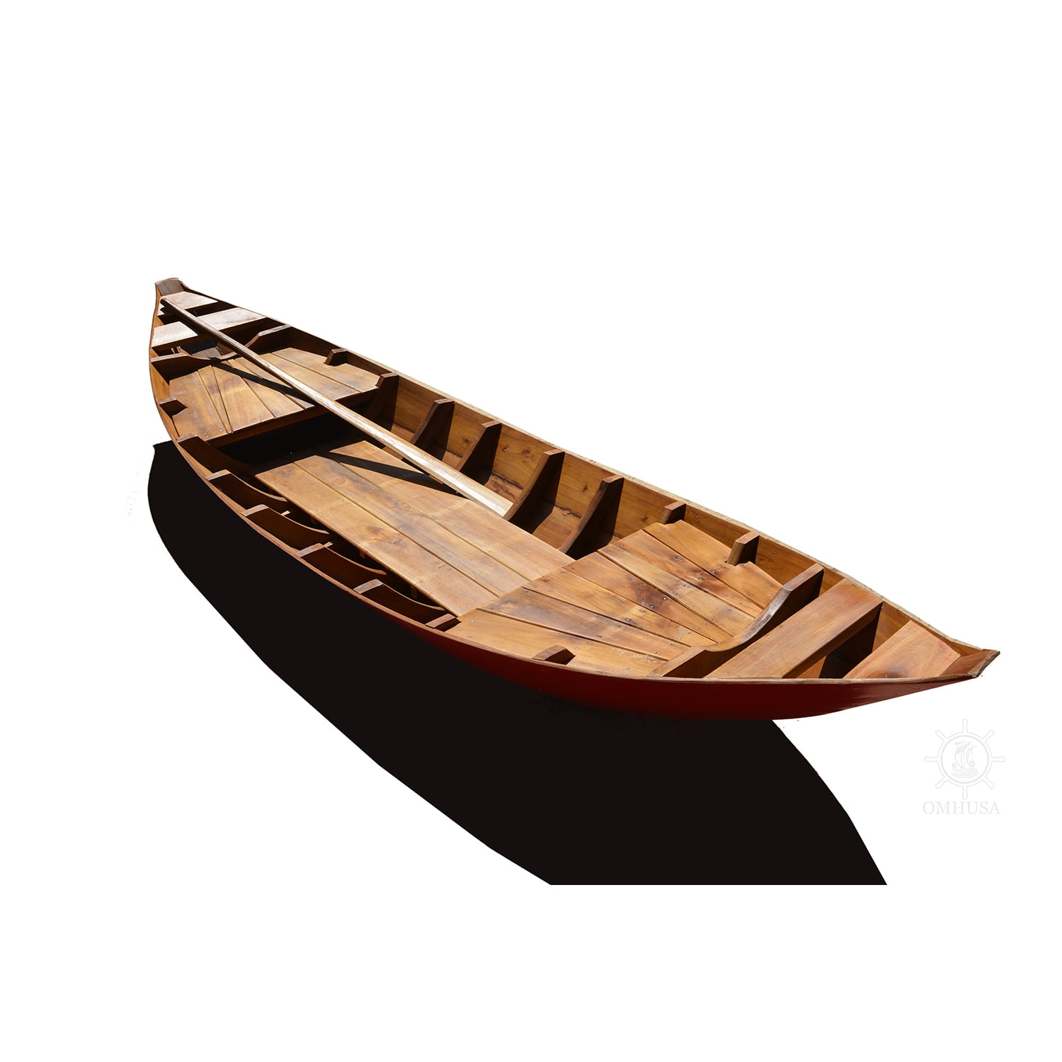 Old Modern Handicrafts South East Asia Sampan Boat Red Bottom Thuyen Ba ...