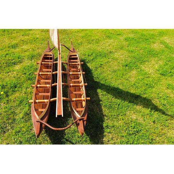 Old Modern Handicrafts B051 Polynesian Catamarans Ship Model - Walmart.com