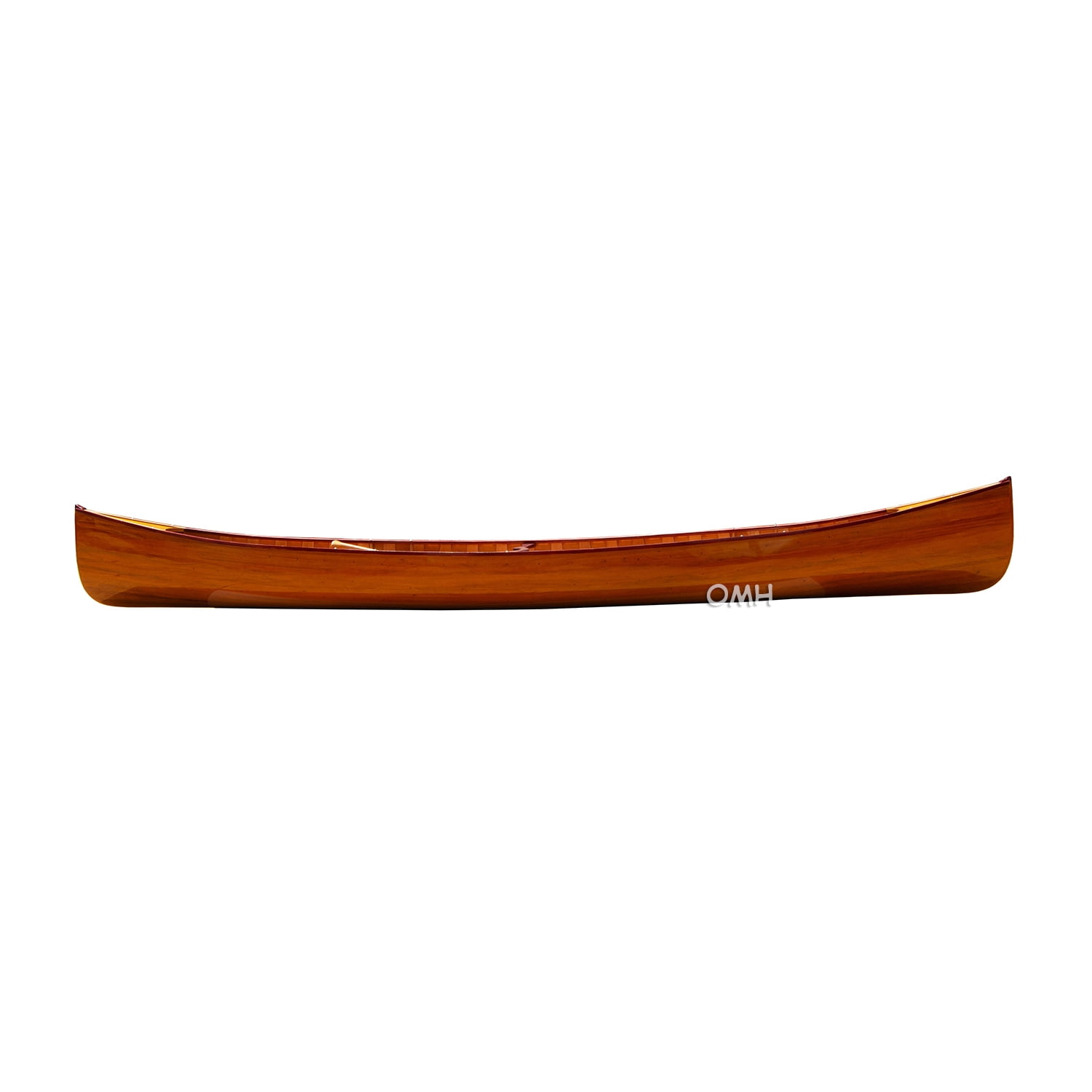 Old Modern Handicrafts Wooden Canoe with Ribs 16 Mahogany - Walmart.com