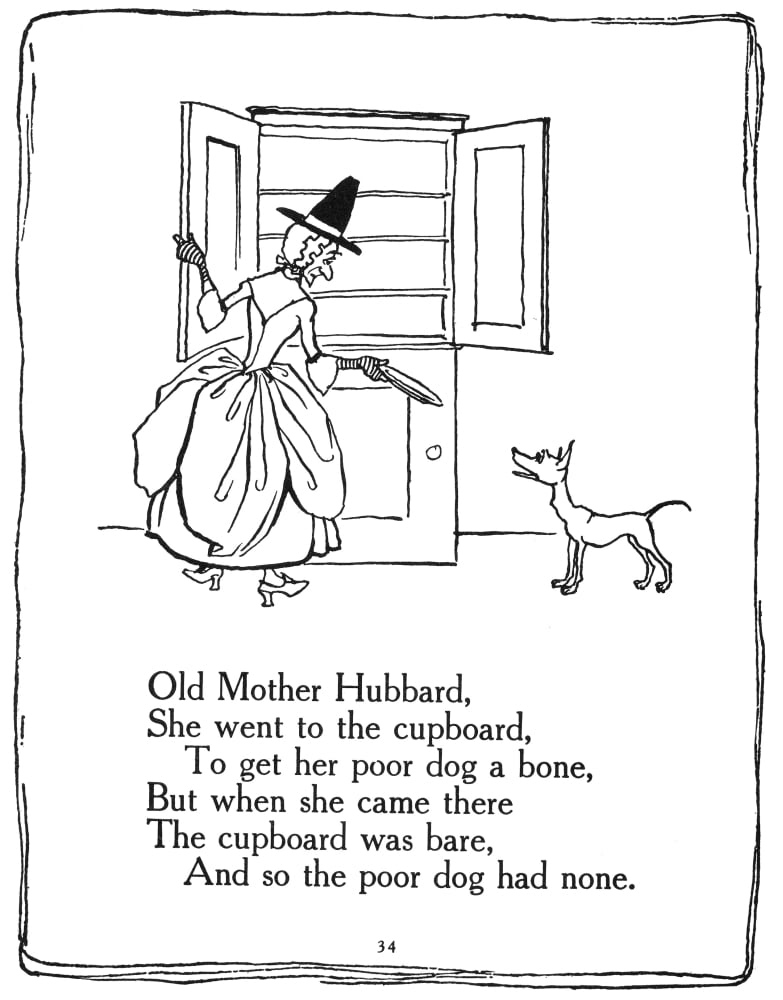 Old Mother Hubbard, 1913. /Npen-And-Ink Drawing By Arthur Rackham For ...
