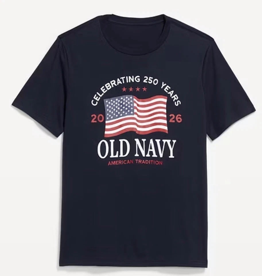 Old Navy US Flag Red Navy 250th Anniversary T-Shirt - Walmart.com