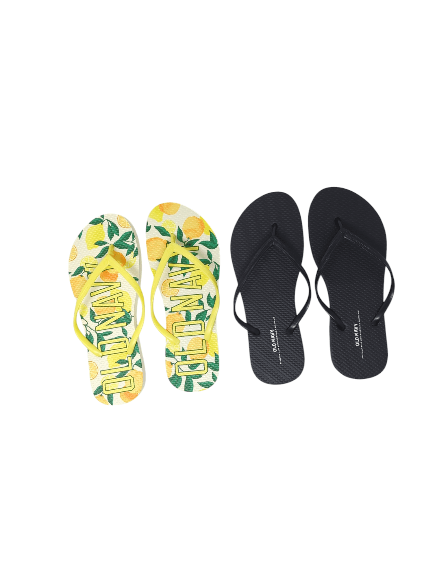 Old Navy Women Beach Summer Casual Flip Flop Sandals (7 Lemon Logo ...