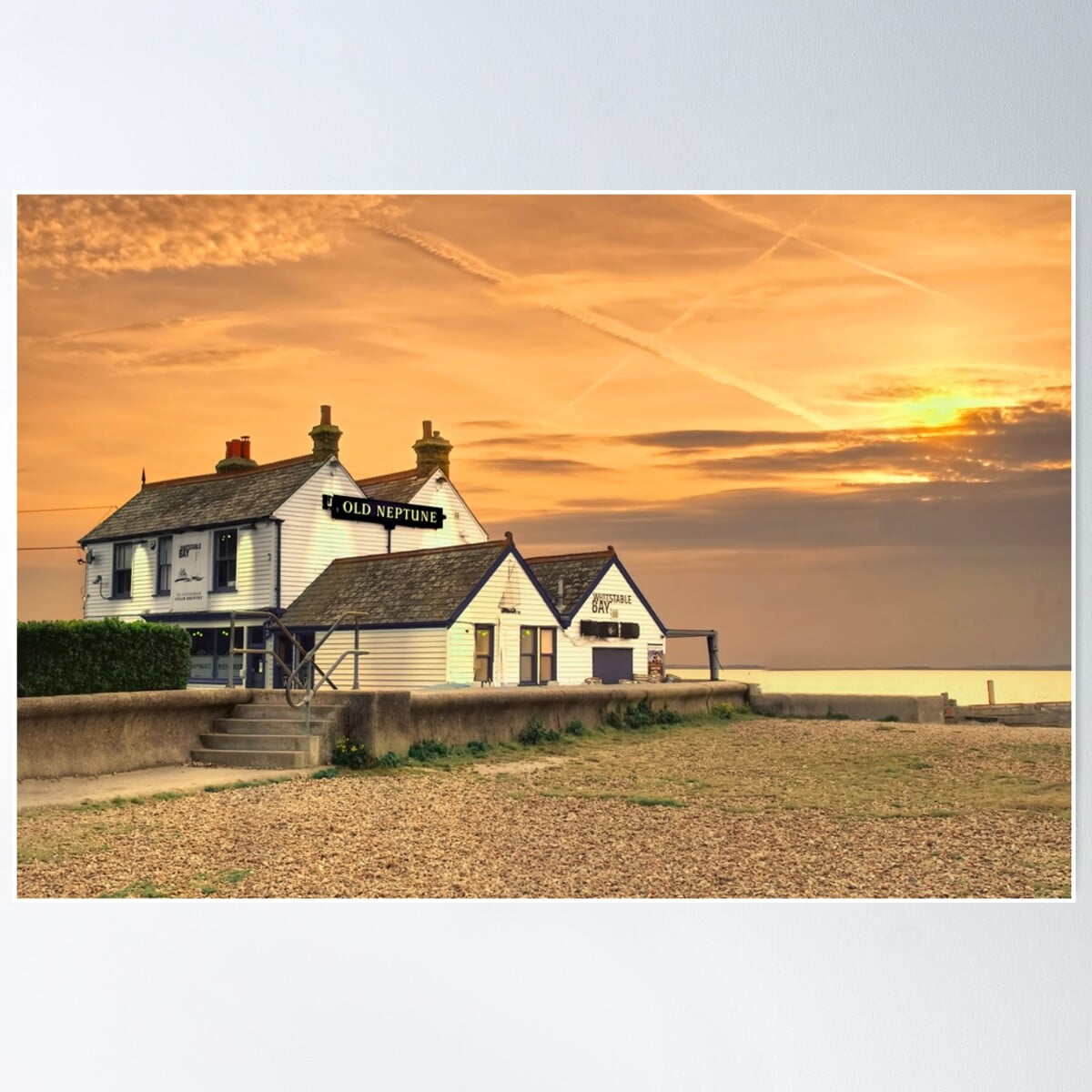 Old Neptune, Whitstable Poster Wall Art, Modern Wall Decor For Living ...