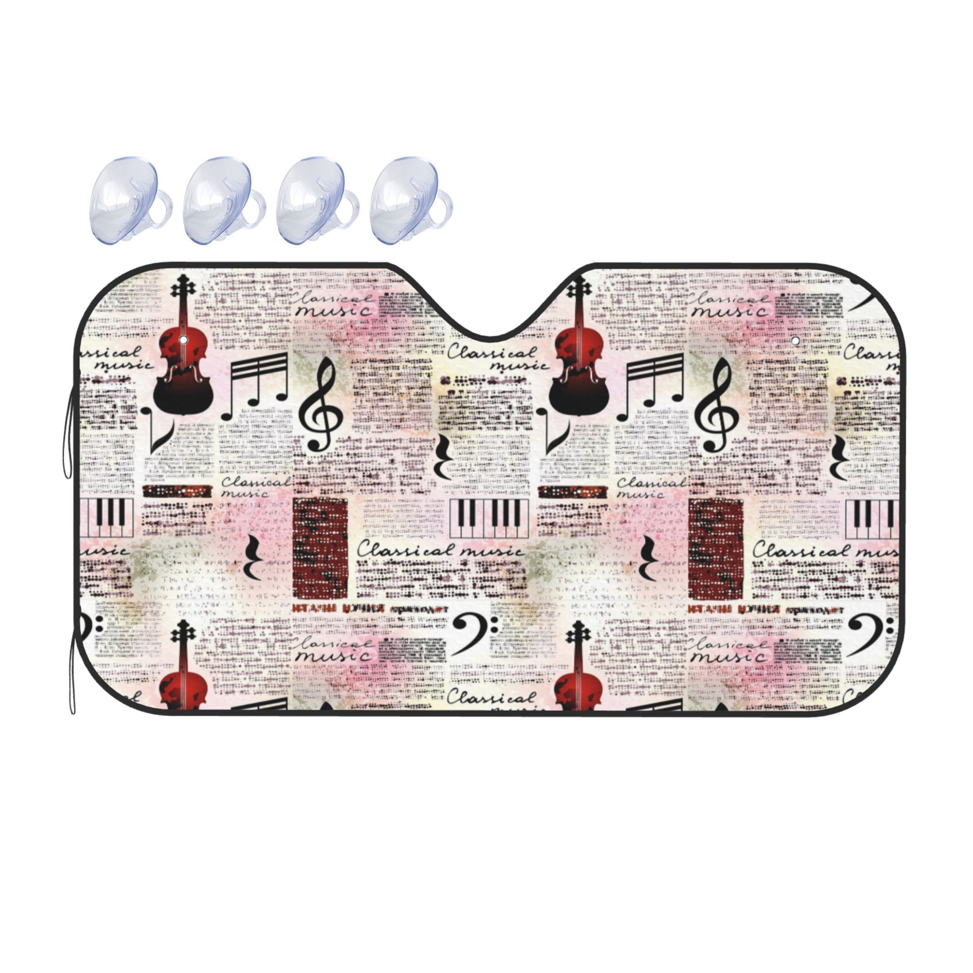 Old Newspaper Decor, Classical Music Themed Instruments Piano Violin ...