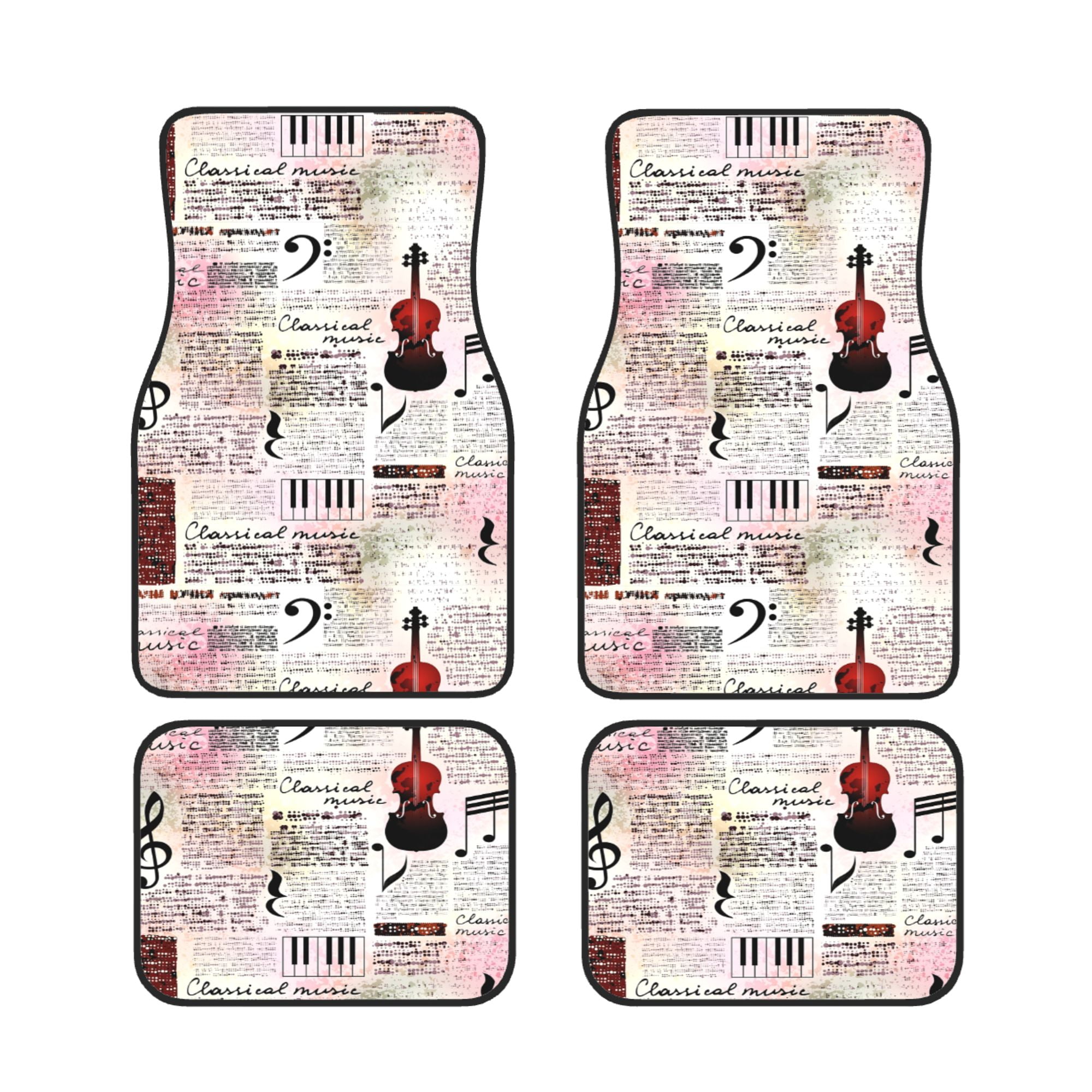 Old Newspaper Decor, Classical Music Themed Instruments Piano Violin ...