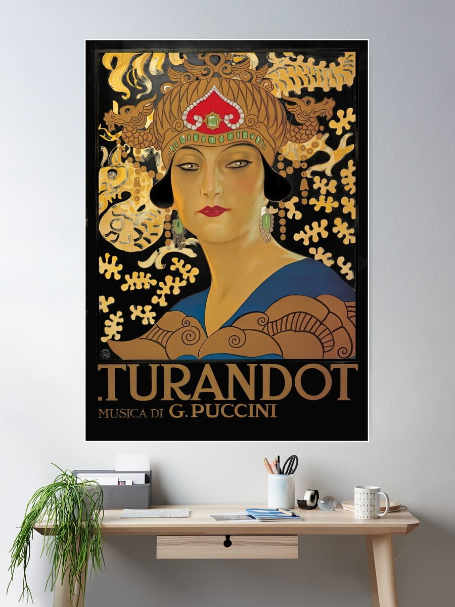 Old Opera Poster Puccini, Turandot Poster Wall Art, Modern Wall Decor ...