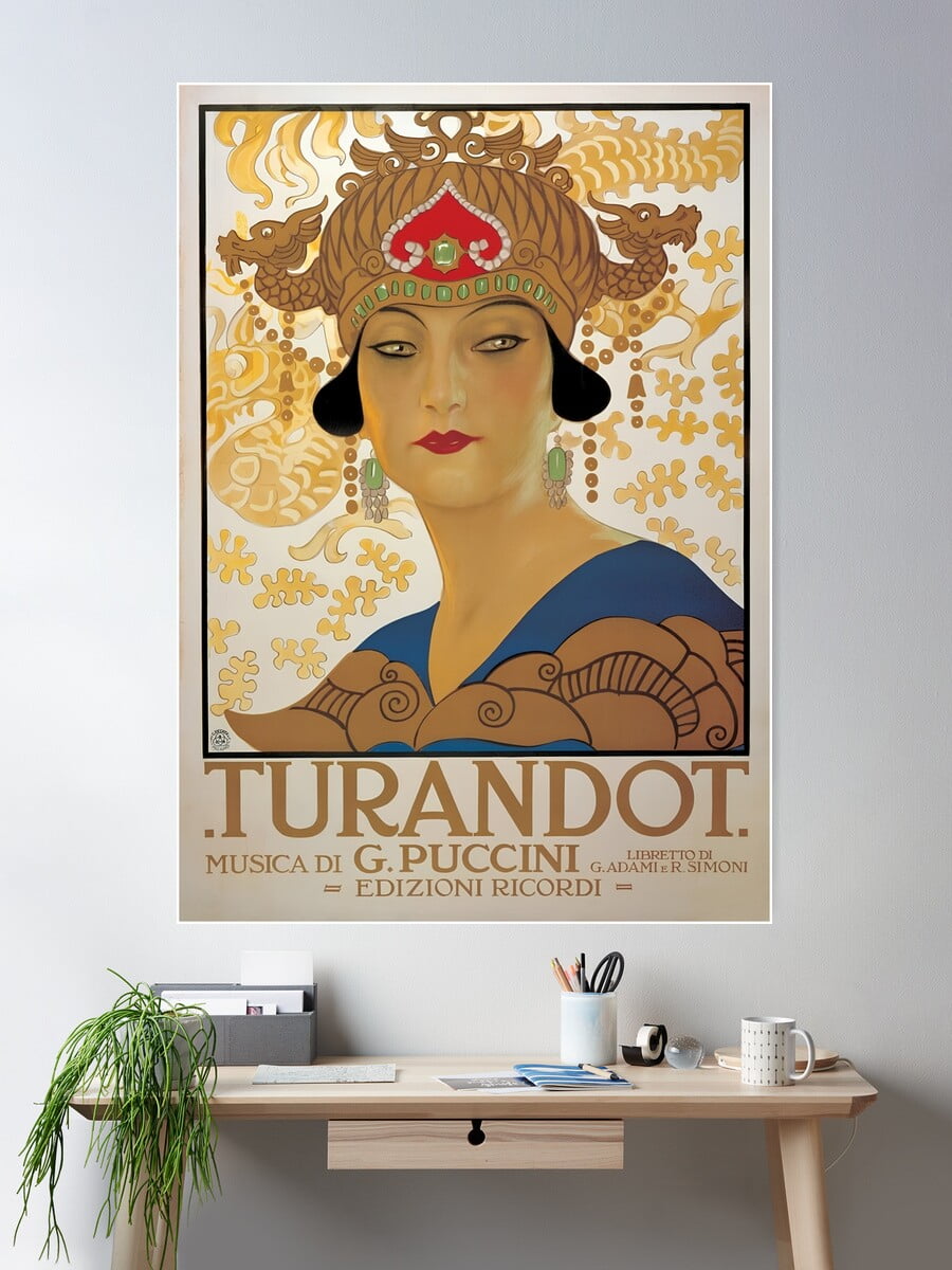 Old Opera Poster Puccini, Turandot -Puccini Turandot Vintage Opera ...