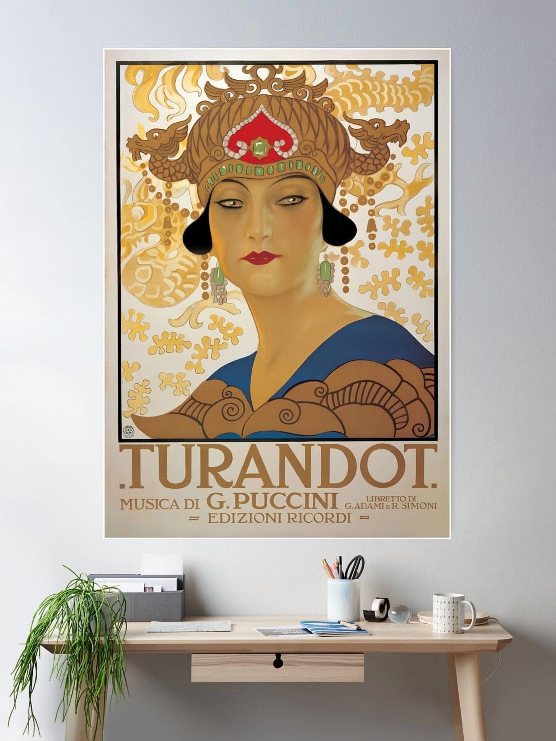 Old Opera Poster Puccini Turandot -Puccini Turandot Vintage Opera ...