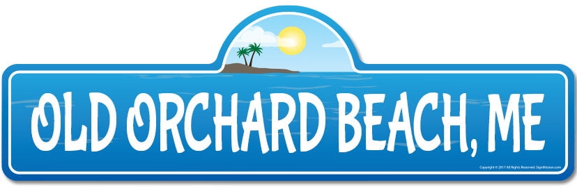 Old Orchard ME Maine Beach Street Sign | Indoor/Outdoor | Surfer Ocean ...