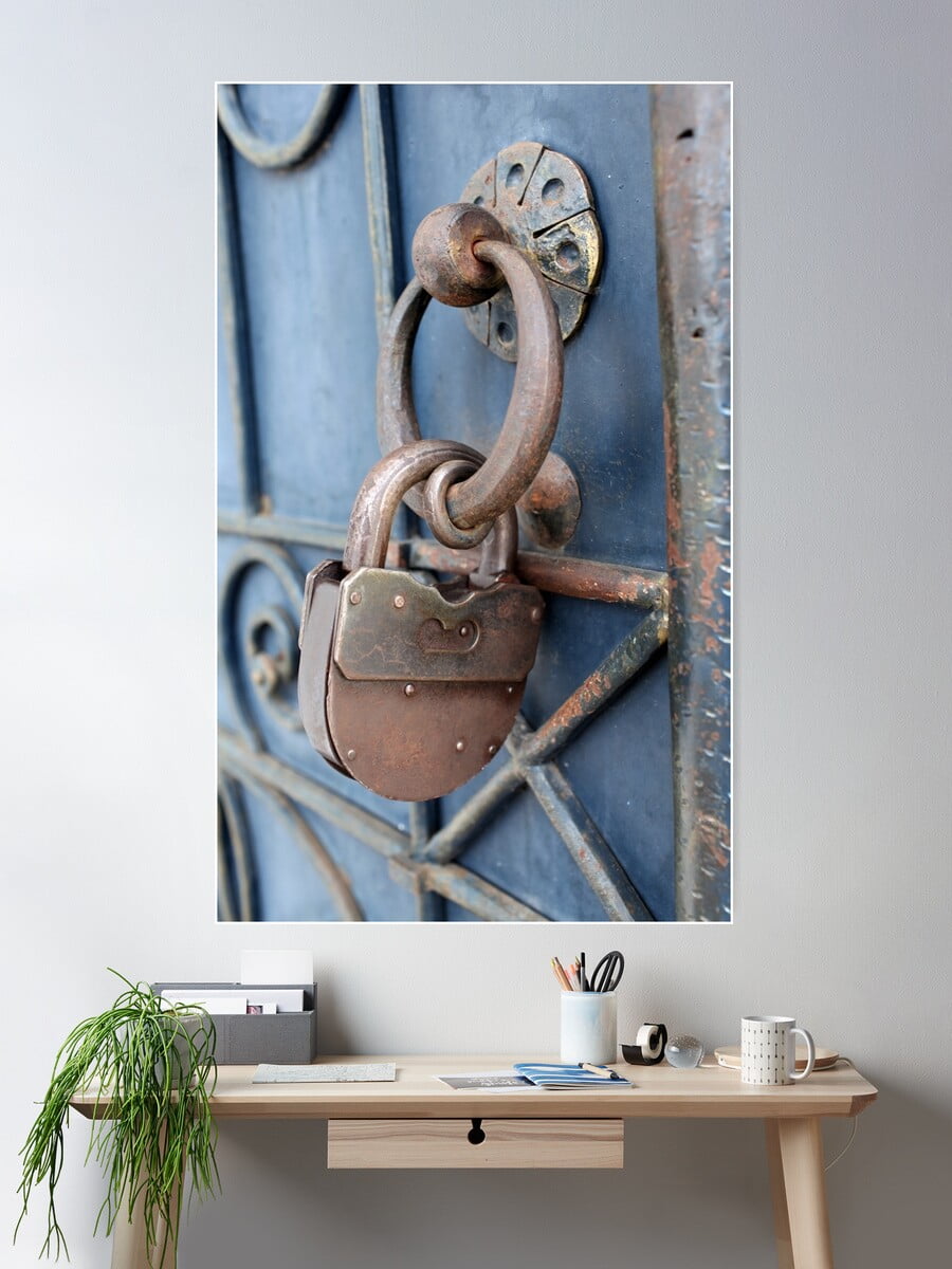 Old Padlock Poster Wall Art, Modern Wall Decor For Living Room Bedroom ...