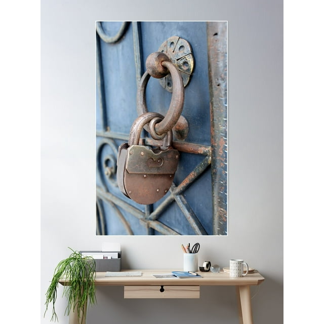 Old Padlock Poster Wall Art, Modern Wall Decor For Living Room Bedroom ...
