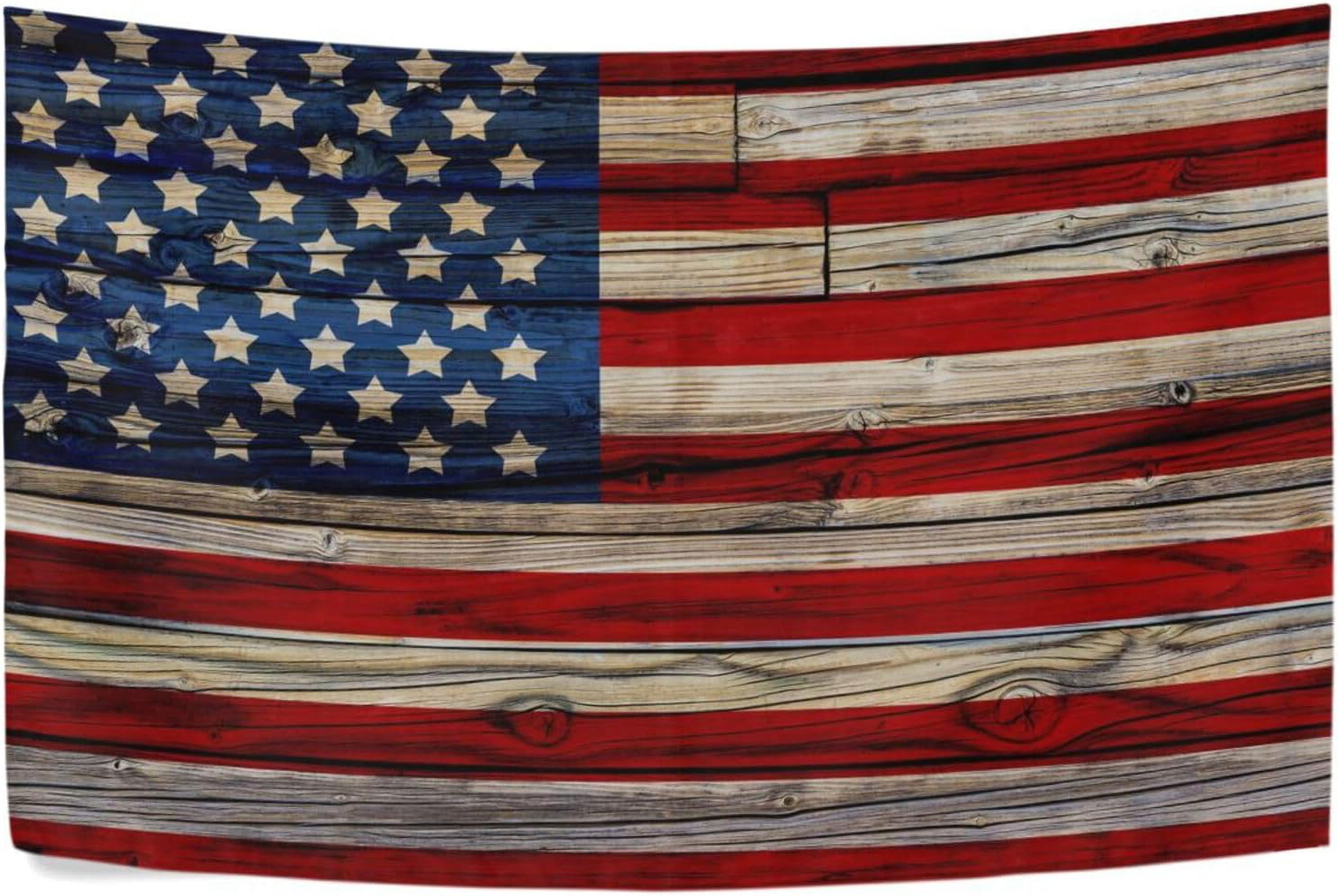 Old Painted American Flag Tapestry Wall Hanging Tapestries Happy ...