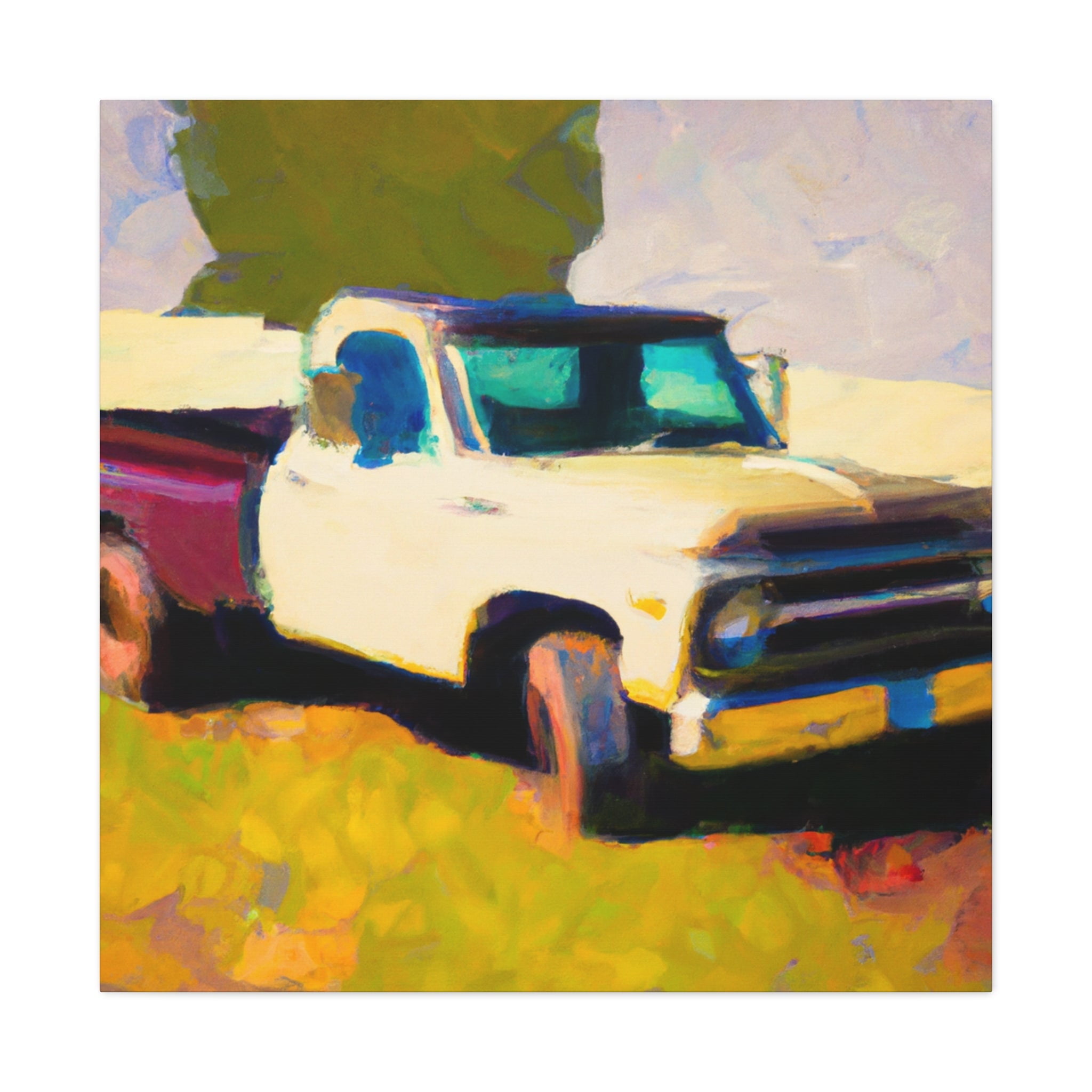 Old Pickup Truck - Canvas - Walmart.com