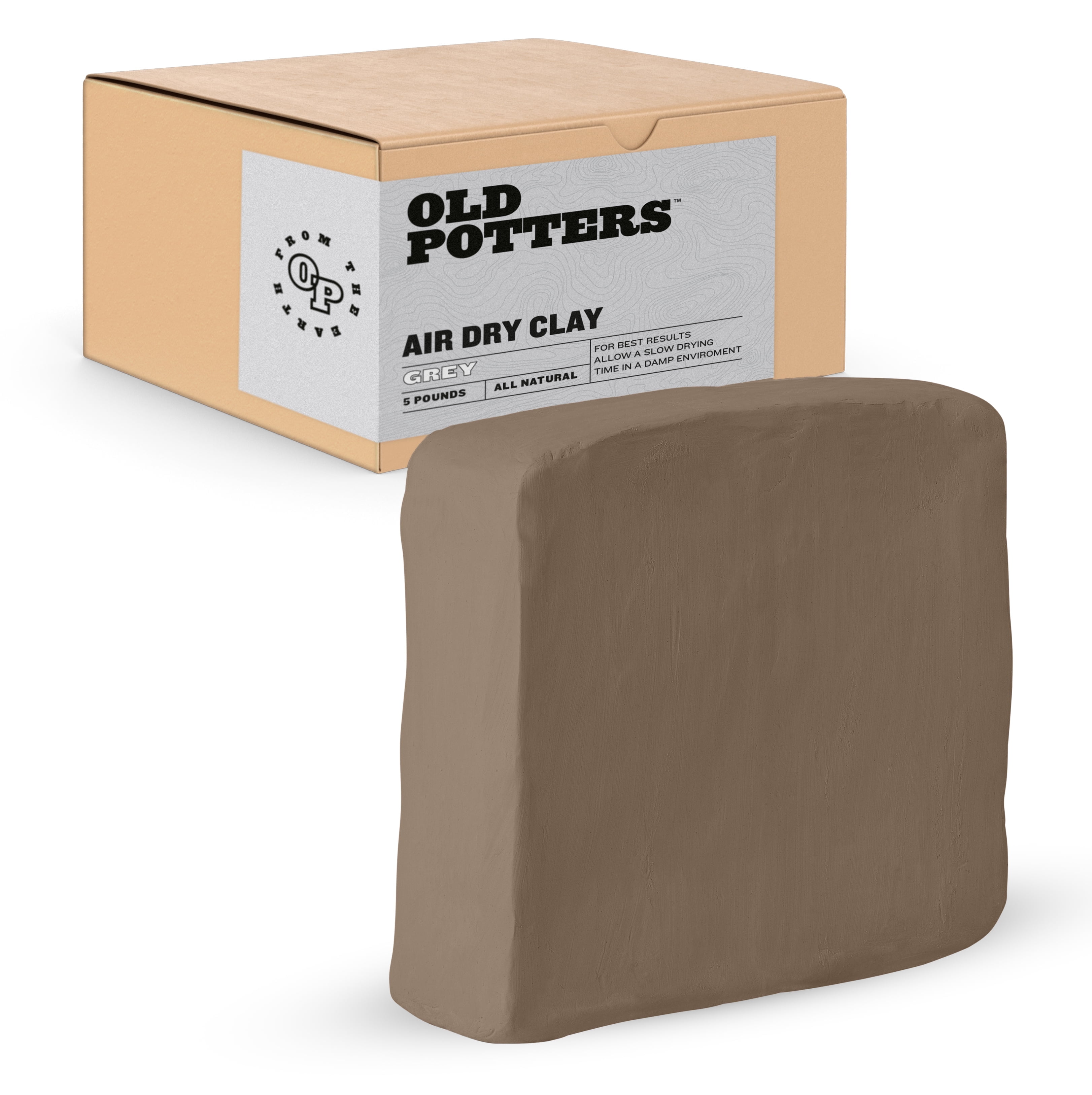 Old Potters Air Dry Clay, Grey – Ideal for Beginners & Professionals ...