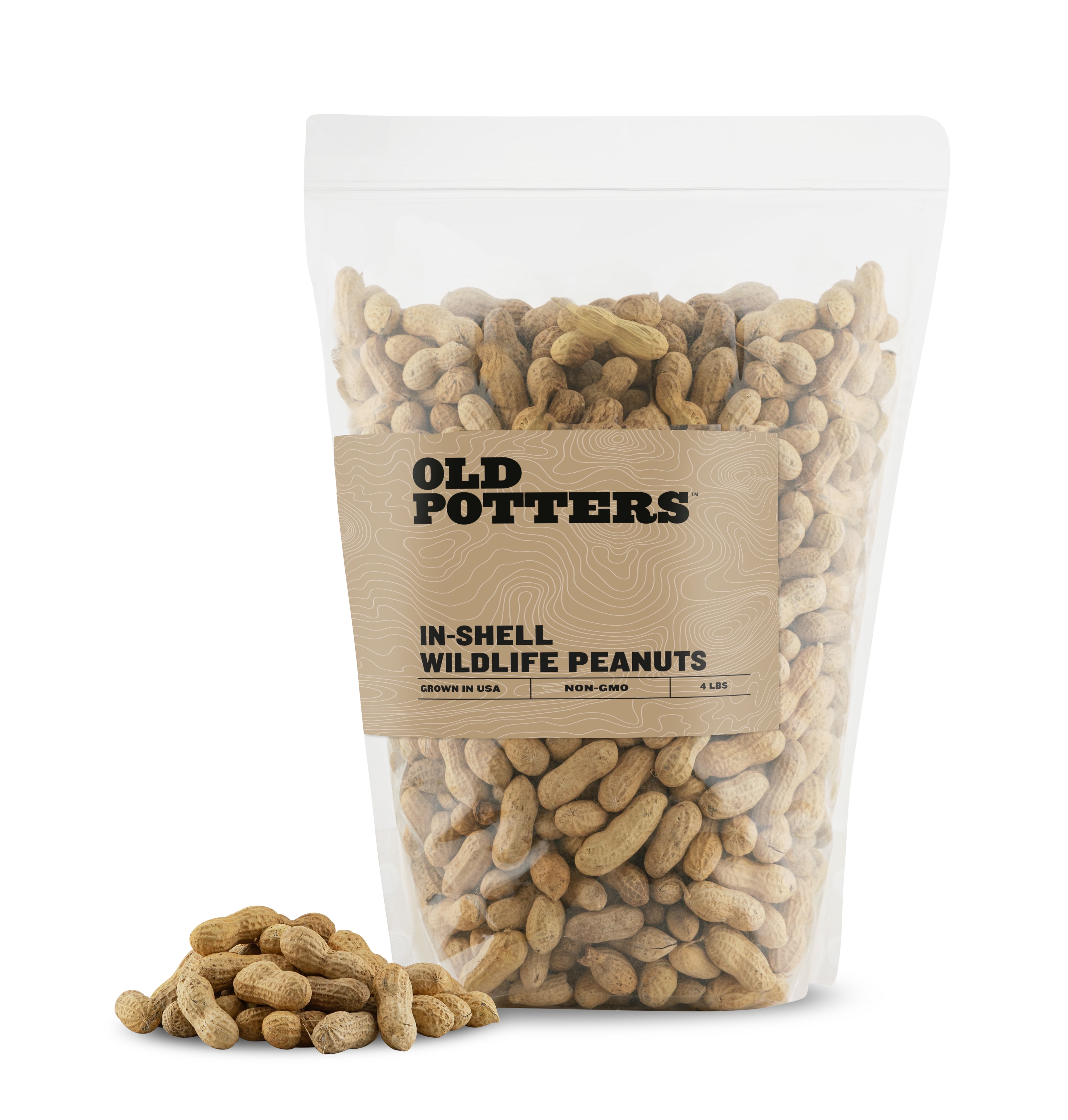 Old Potters Wildlife in-Shell Peanuts, 4 lbs for Birds, Squirrels, and ...