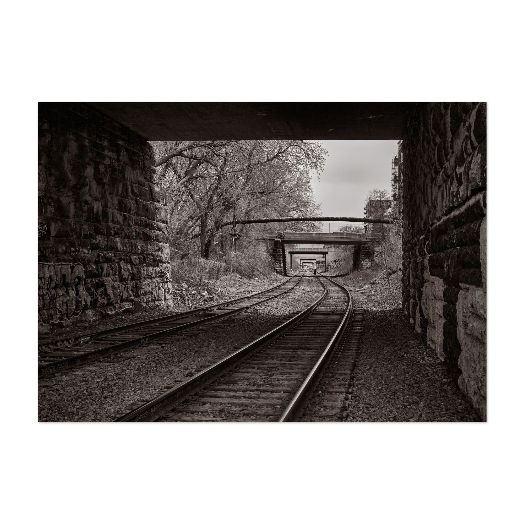 Old Rails On Nicollet Island - Minneapolis Minnesota Photography Black ...