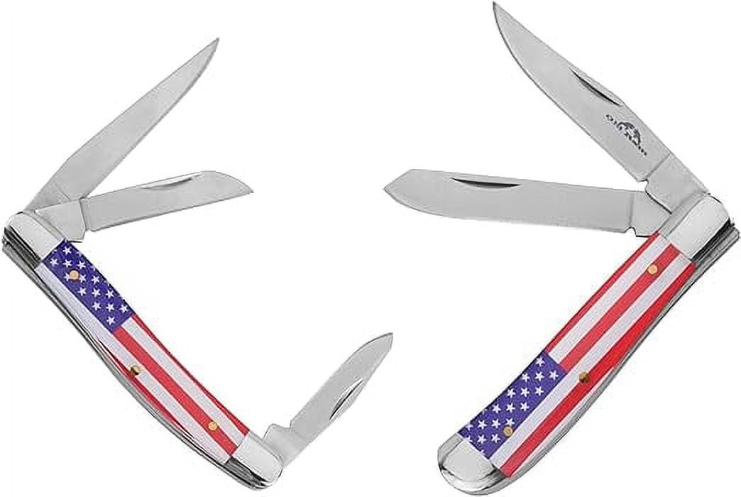 Old Ram - 2PC Traditional Classic Style Folding Trapper Knife Holiday ...