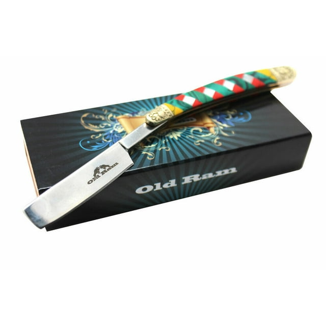 Old Ram Collection Barber Straight Razor Style Manual Folding Knife ...