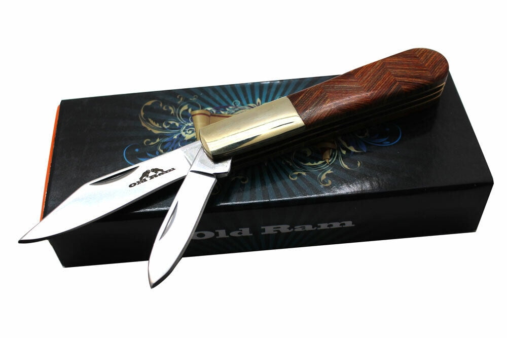 Old Ram Collection Everyday Carry Manual Folding Trapper Knife w/Smooth ...