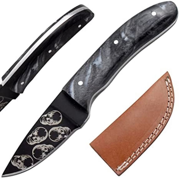 Old Ram Handmade Fixed Blade Skinner Knife With Leather Case - Walmart.com