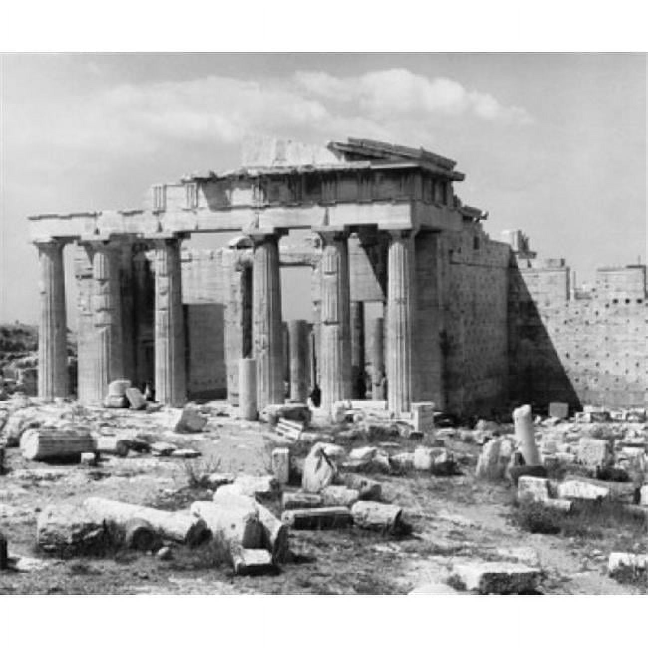Old Ruins of a Temple Propylaea Gate Acropolis Athens Greece Poster ...