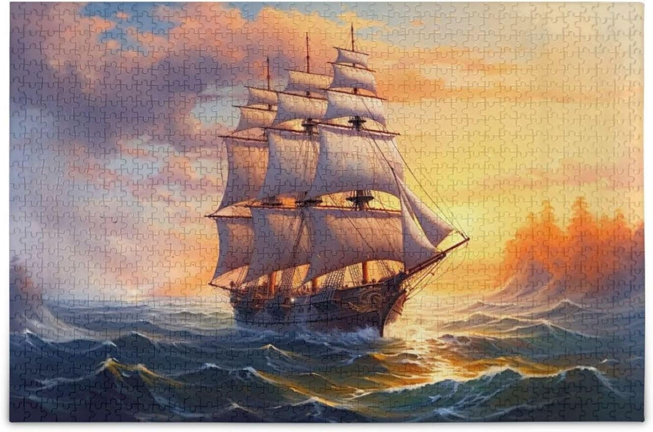 Old Sailing Ship Jigsaw Puzzles for Adults 500 Piece, Puzzles 500 ...