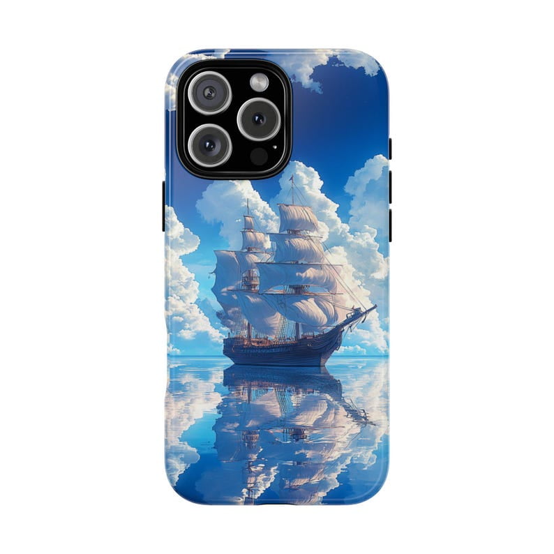 Old Sailing Ship Reflecting Ocean Waves Nautical Inspired Phone Case ...