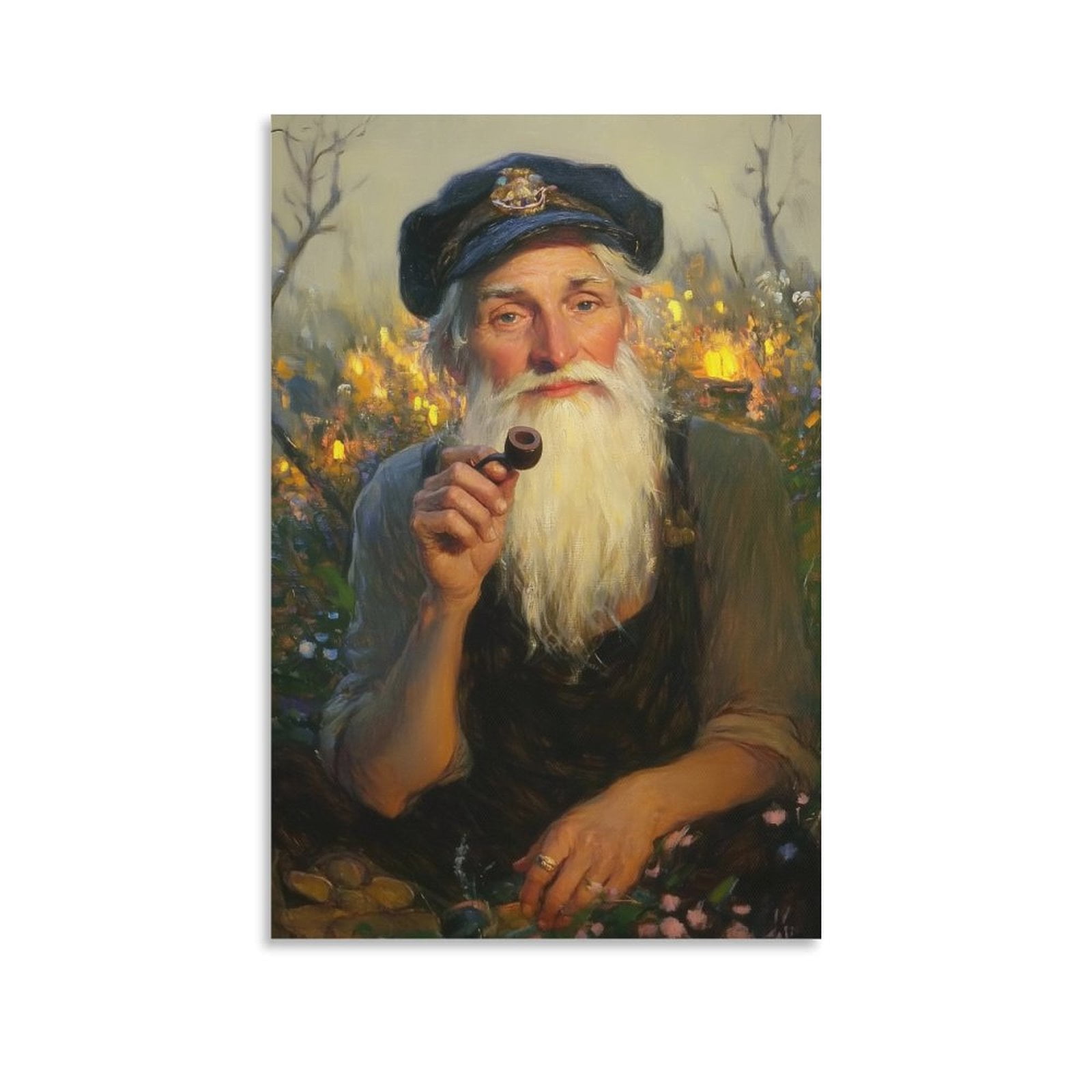 Old Sailor Oil Painting Poster Decorative Painting Canvas Wall Art ...