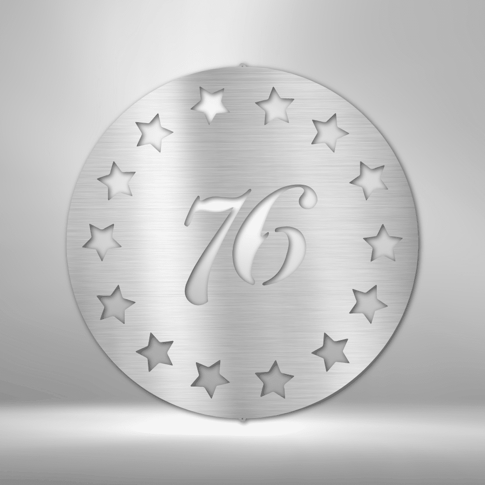 Old School 76 Steel Sign Laser Cut Powder Coated Home & Office Metal ...